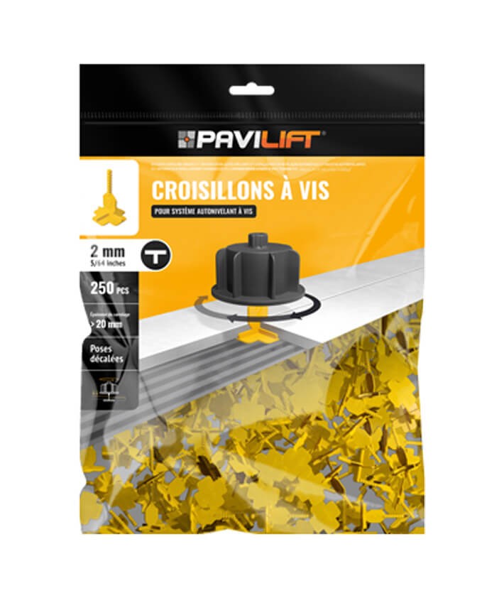 Croisillon autonivelant : Plastique Jaune , marque Pavilift