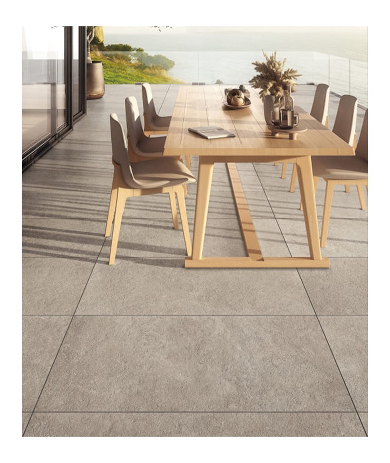 Carrelage extérieur : Grès cérame Pierre, marque Mirage